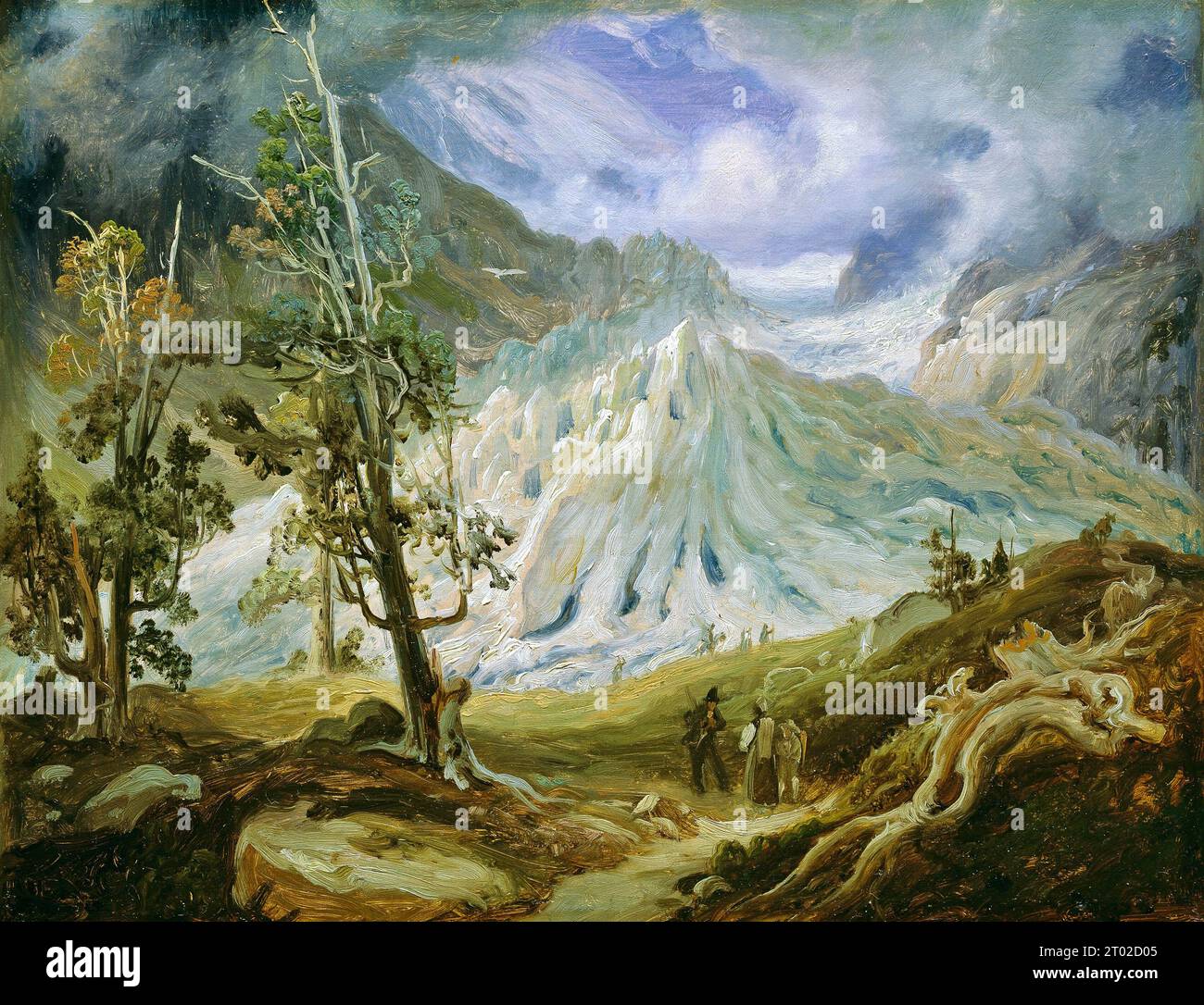Thomas Fearnley - The Grindelwaldgletscher - 1837 Stock Photo - Alamy