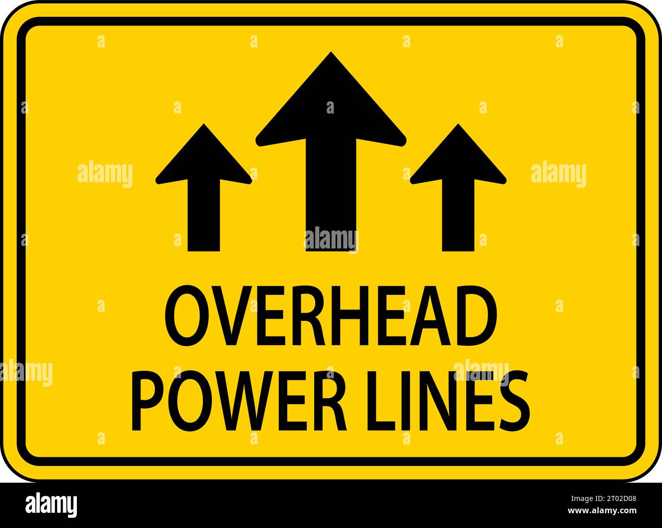 Overhead Power Lines Sign Stock Vector Image & Art - Alamy
