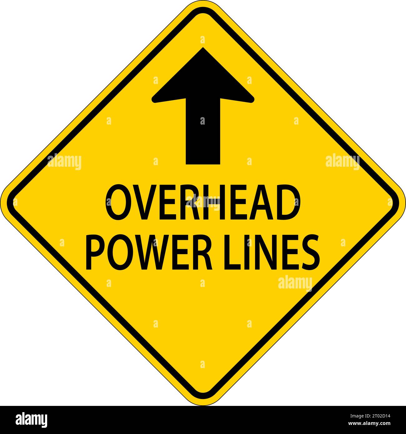 Overhead Power Lines Sign Stock Vector Image & Art - Alamy