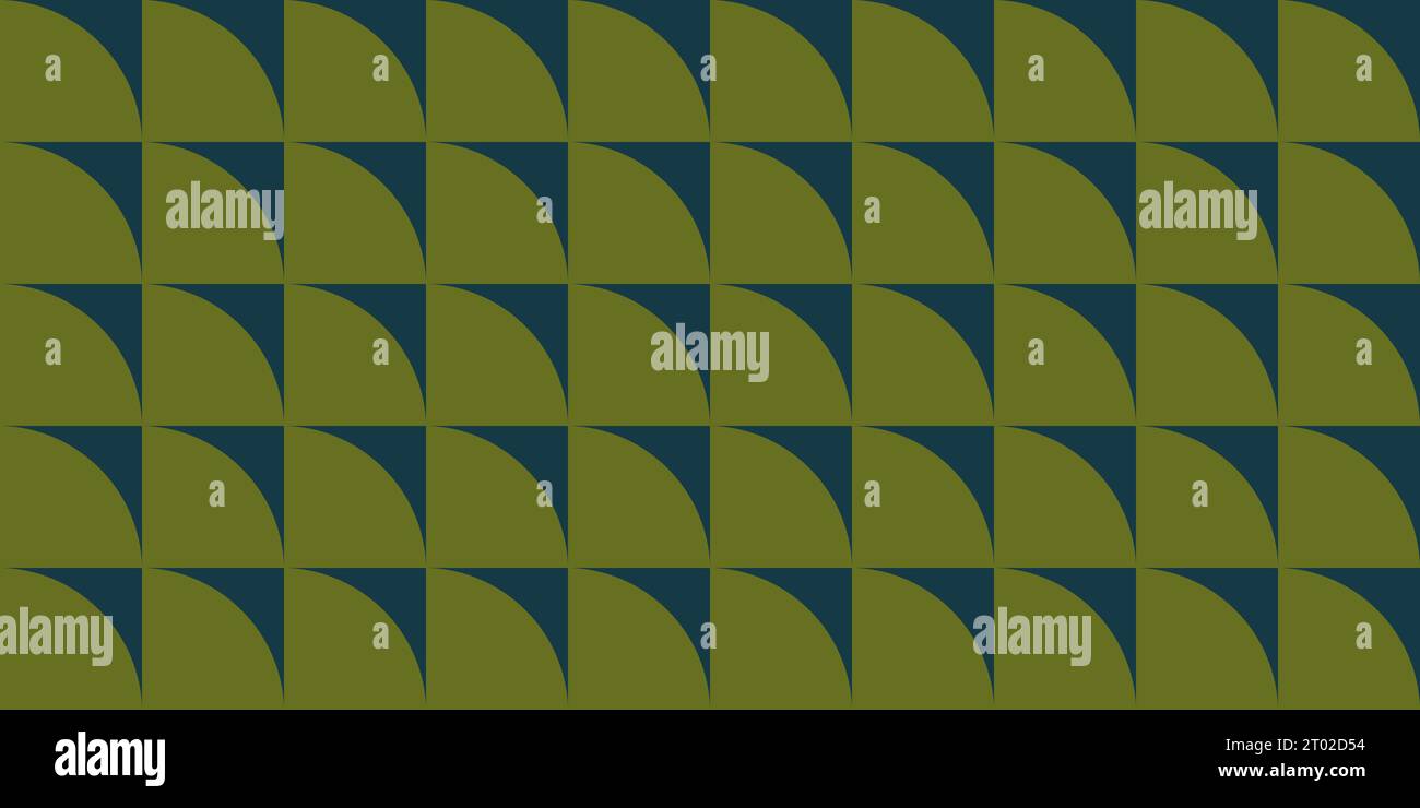 Green colors geometric seamless pattern with curved triangles, vector ...