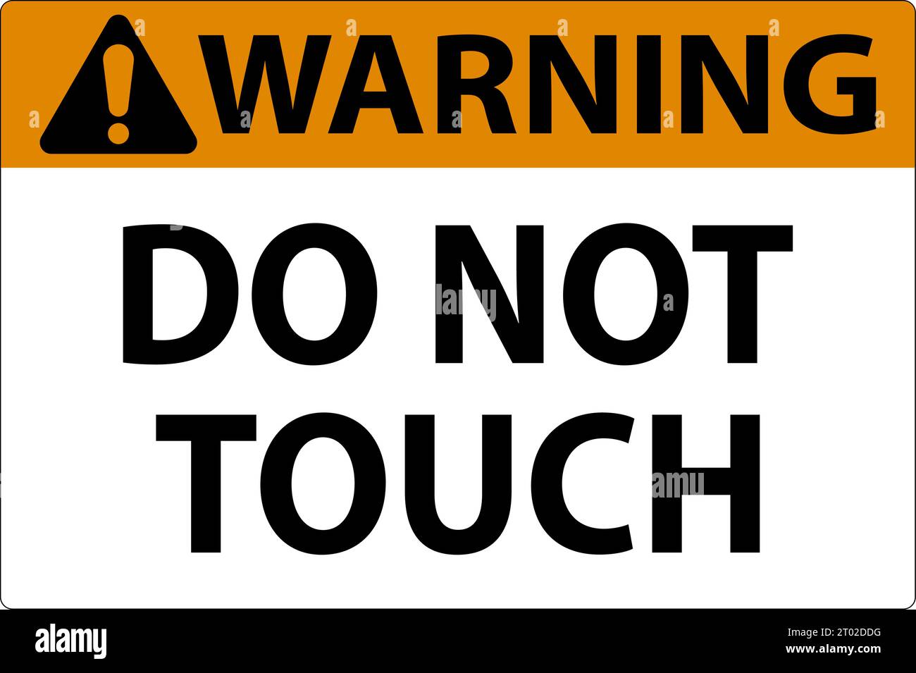 Warning Label Do Not Touch Stock Vector Image & Art - Alamy