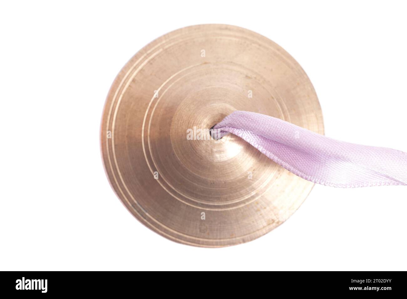 Hand cymbals top view isolated on white background Stock Photo - Alamy