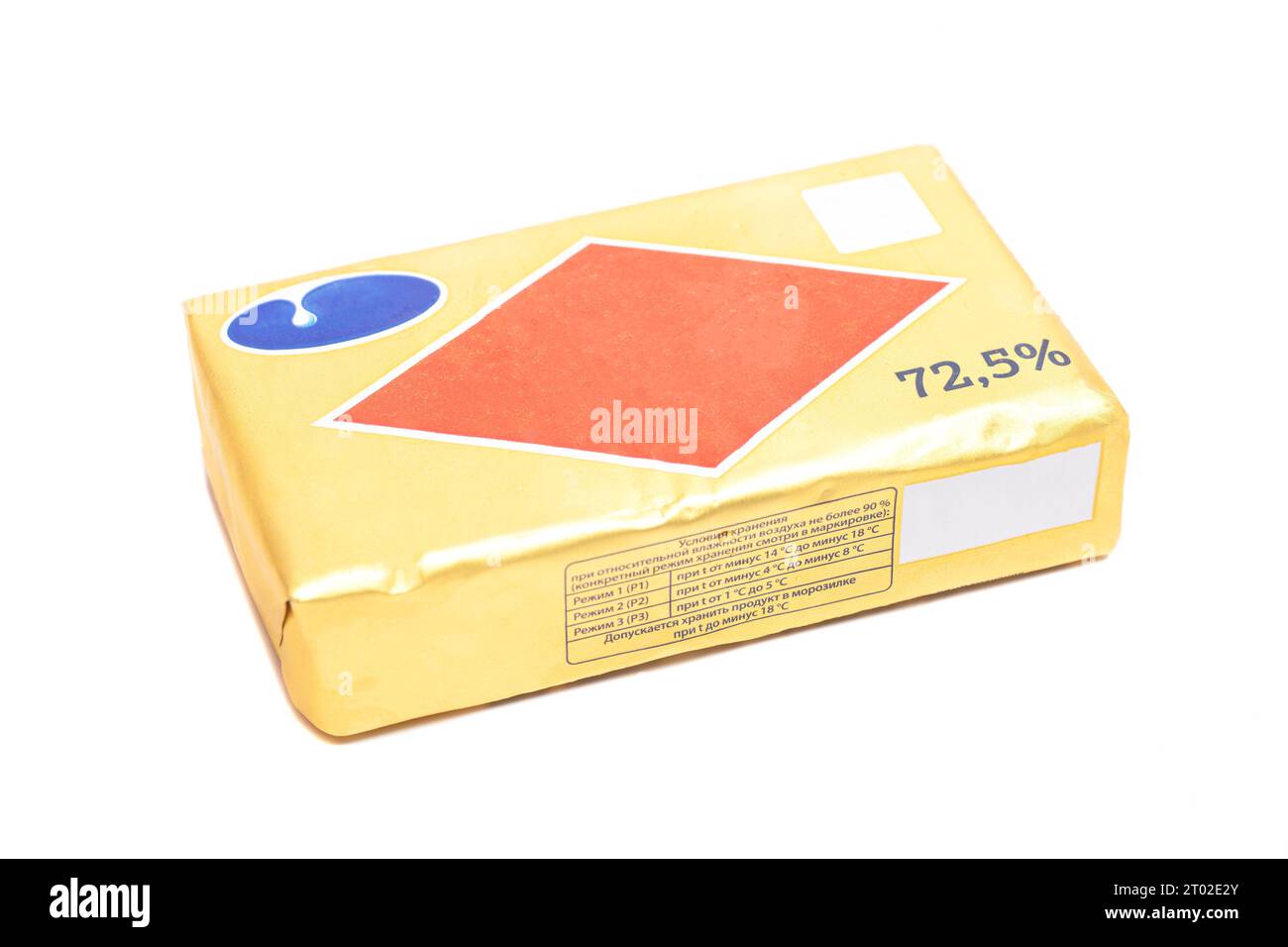 Stick of wrapped butter isolated on white background Stock Photo - Alamy