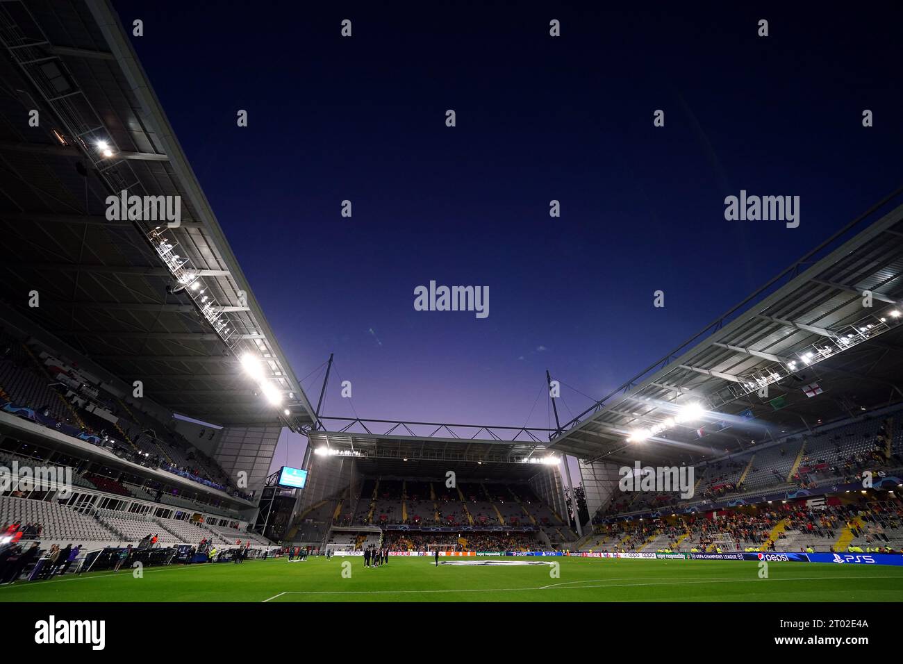 A general view inside the stadium ahead of the UEFA Champions League ...