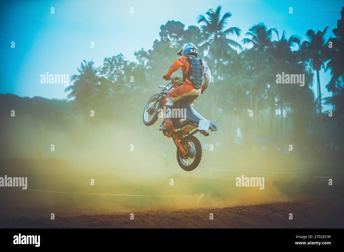 Mud Bike Race in kakkoor Kerala India, Bike Stunting Stock Photo - Alamy