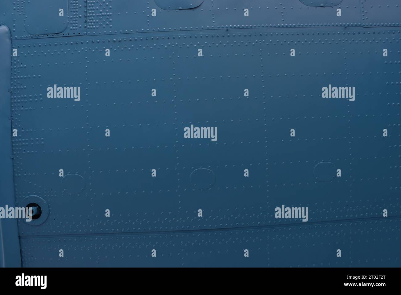 Riveted metal from an aircraft. Aircraft skin close up. Detail of an ...