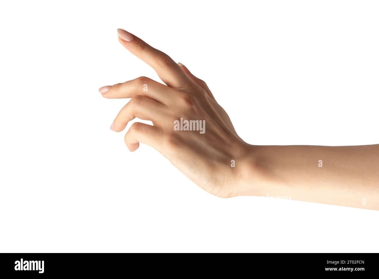 Woman hand isolated on a white background Stock Photo - Alamy
