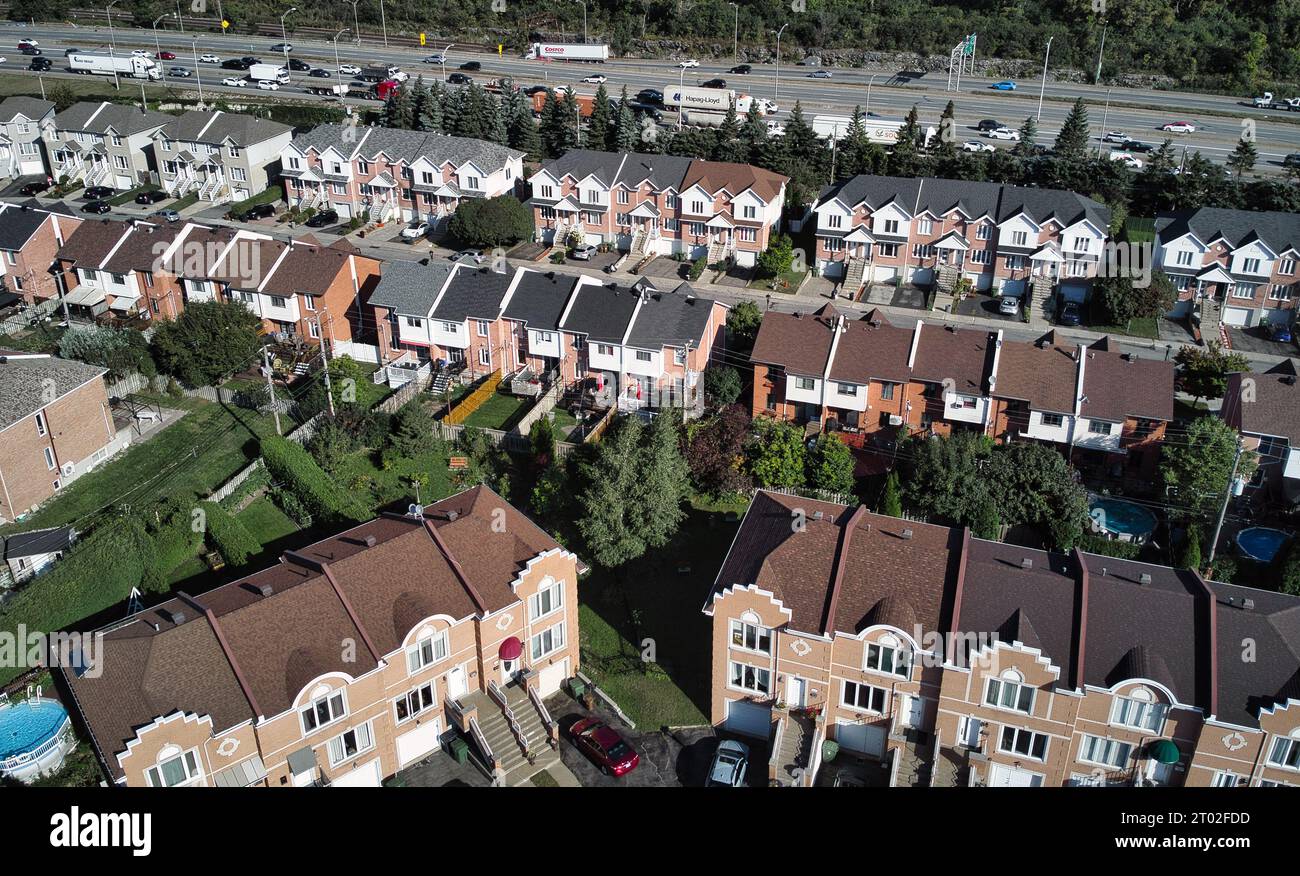 Aerial view of urban sprawl Stock Photo - Alamy