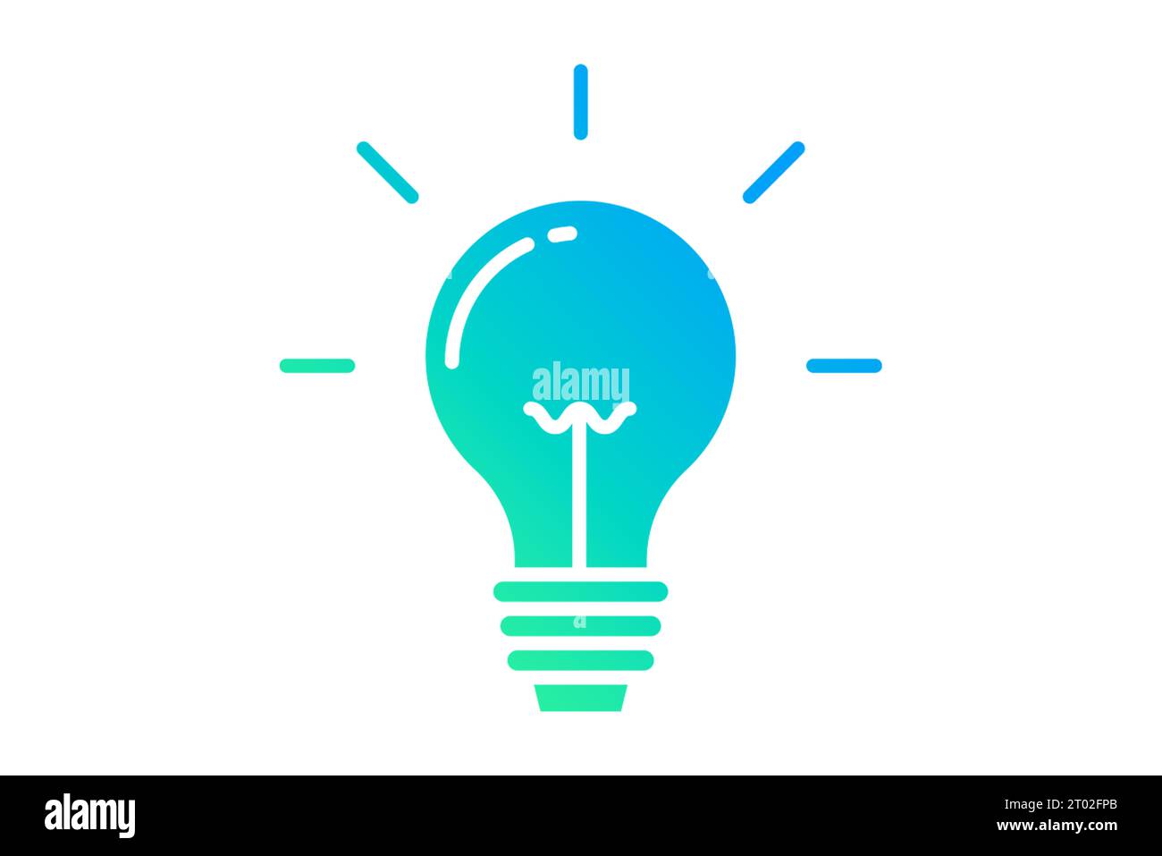 Light bulb with rays shine. Energy and idea symbol Stock Photo - Alamy