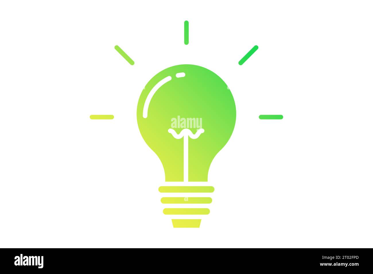 Light bulb with rays shine. Energy and idea symbol Stock Photo - Alamy