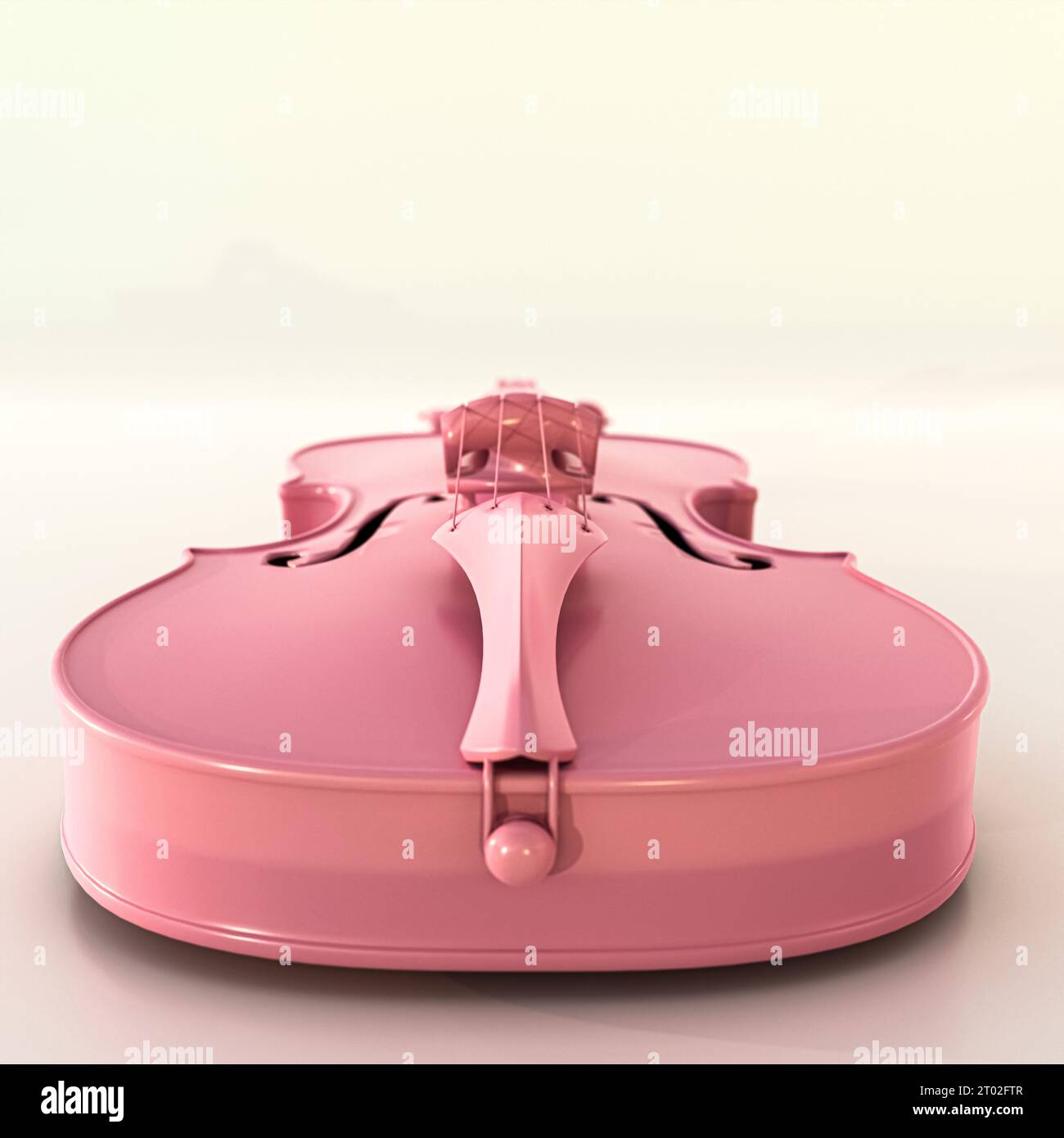 pink violin isolated on white background 3d illustration Stock Photo ...