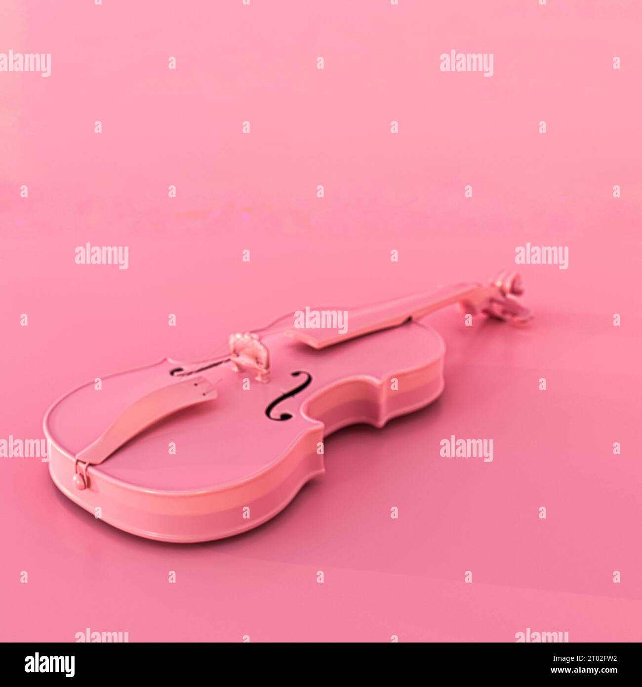 pink violin isolated on pink background 3d illustration Stock Photo - Alamy