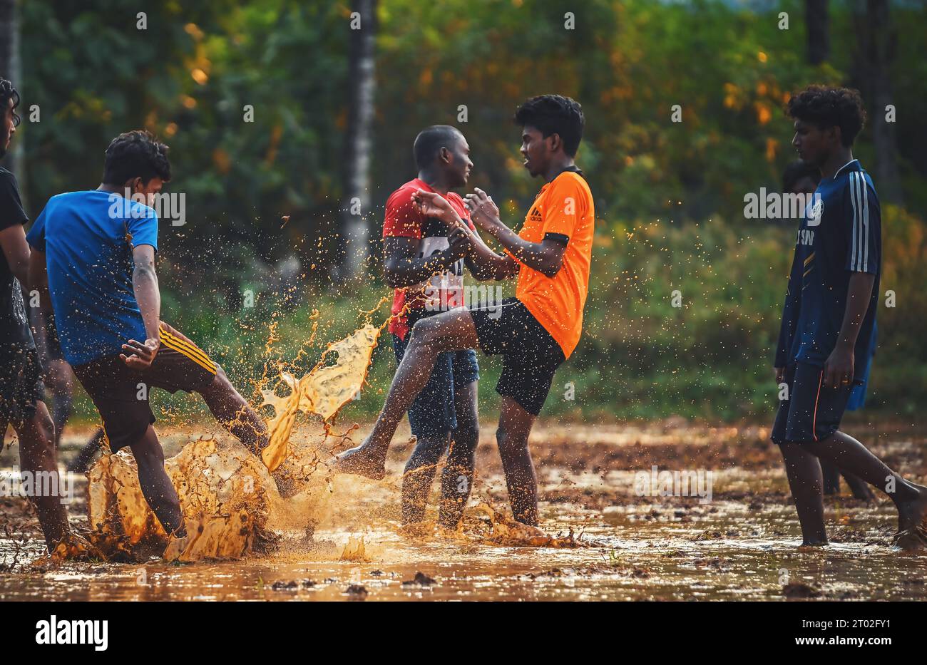 Muddy wet football ground hi-res stock photography and images - Alamy