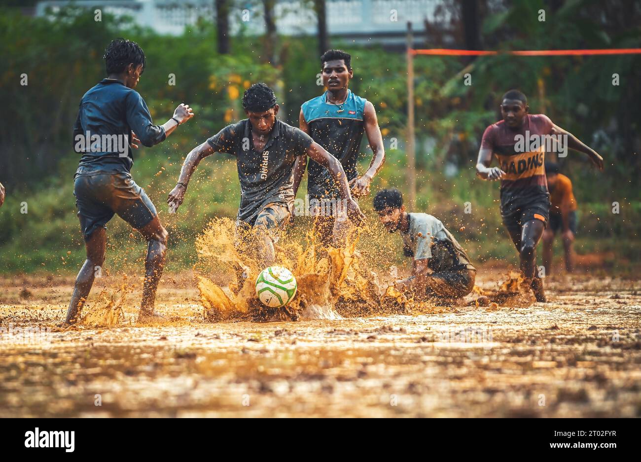 Muddy wet football ground hi-res stock photography and images - Alamy
