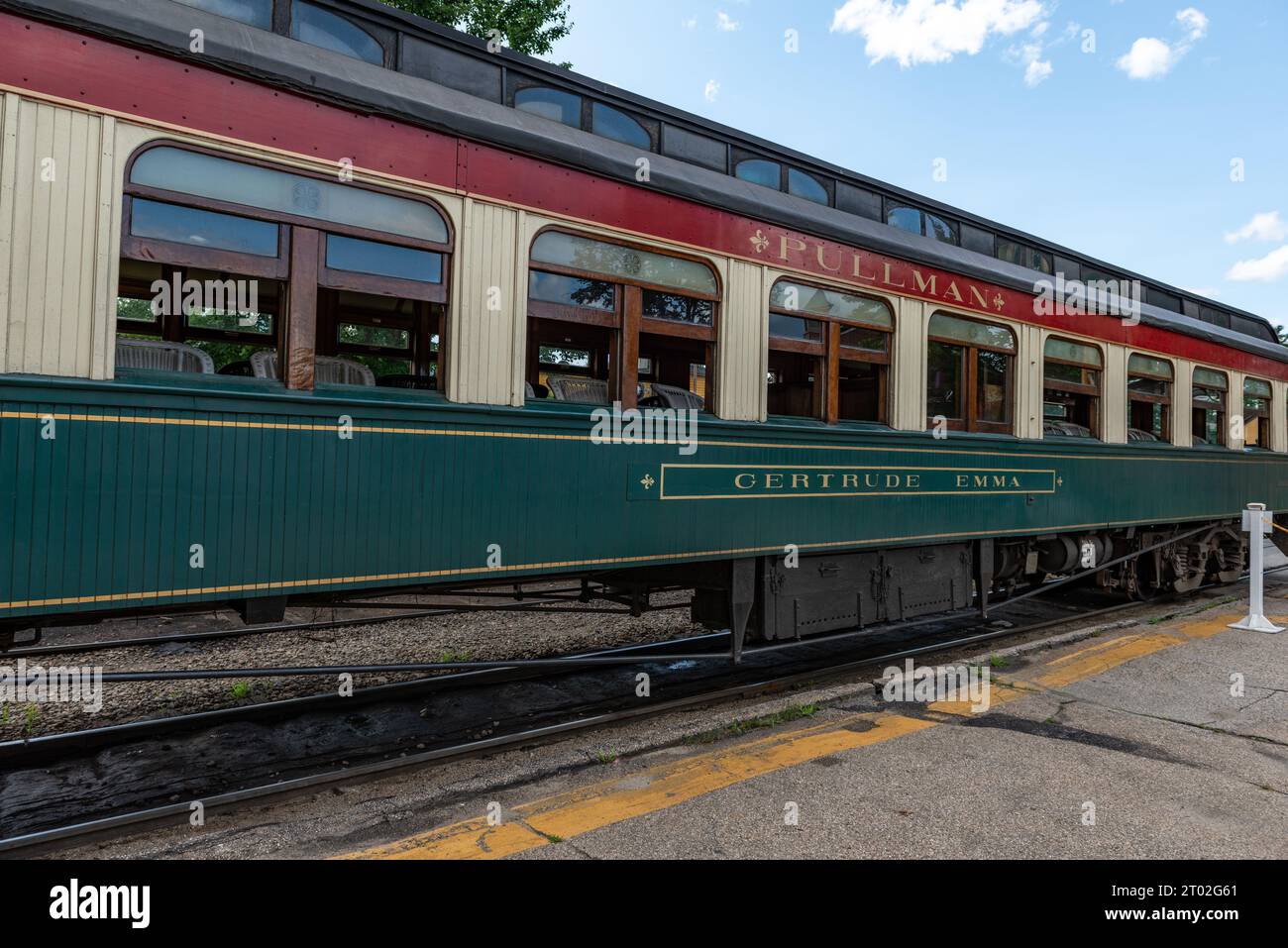North Conway Scenic Railroad Train Station, New Hampshire, USA Stock Photo - Alamy