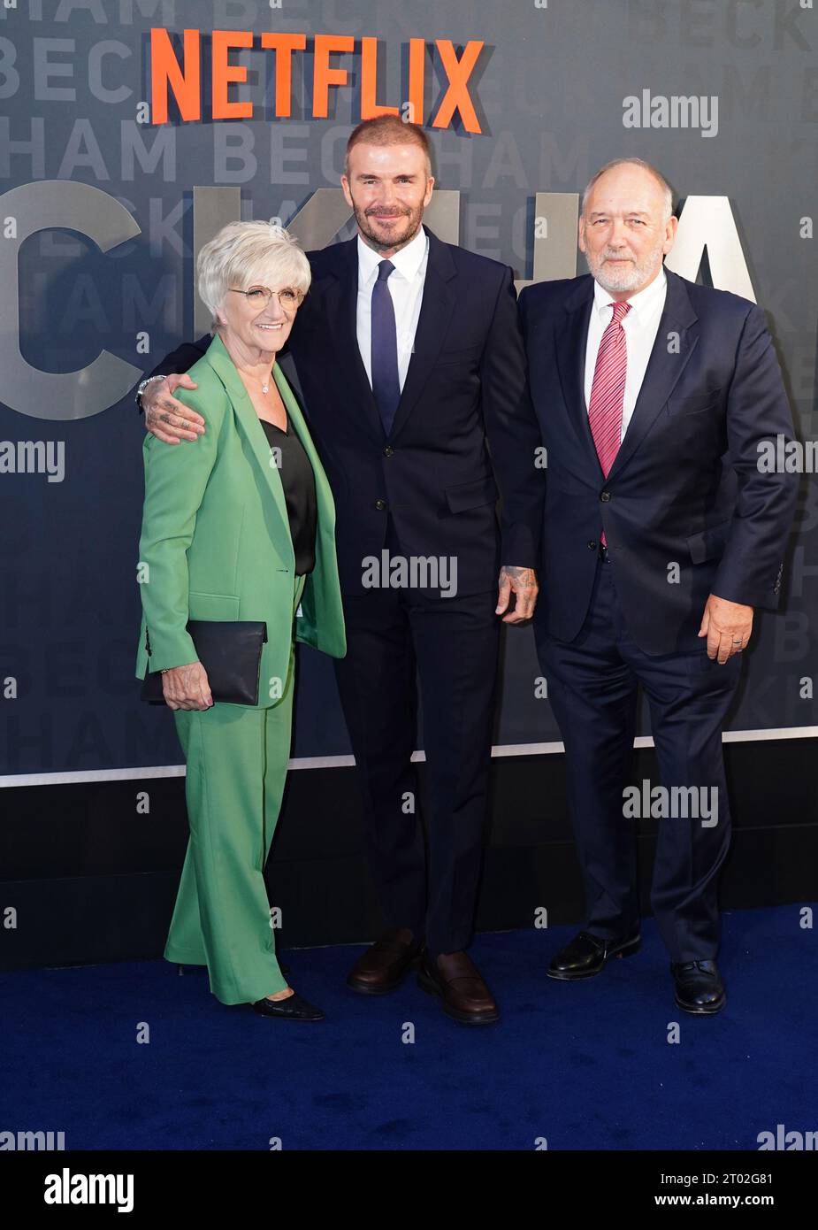 (left to right) Sandra Beckham and David Beckham arrive for the ...