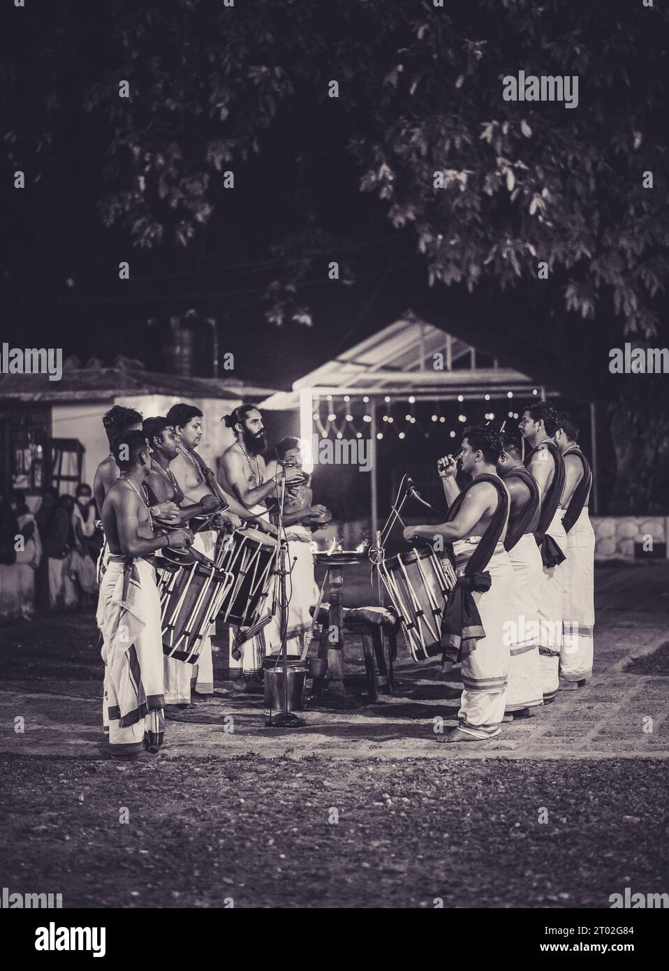 Kerala Folk art form Mudiyettu, Goddess Kali and Darika Fight Stock ...