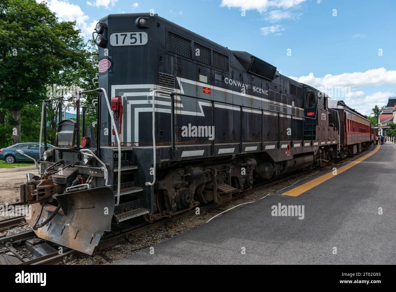 North Conway Scenic Railroad Train Station, New Hampshire, USA Stock Photo - Alamy