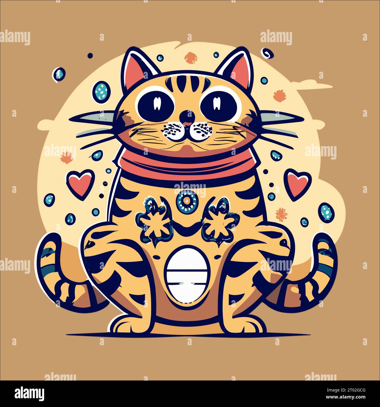 Captivating Cat Vector Design Stock Vector Image & Art - Alamy