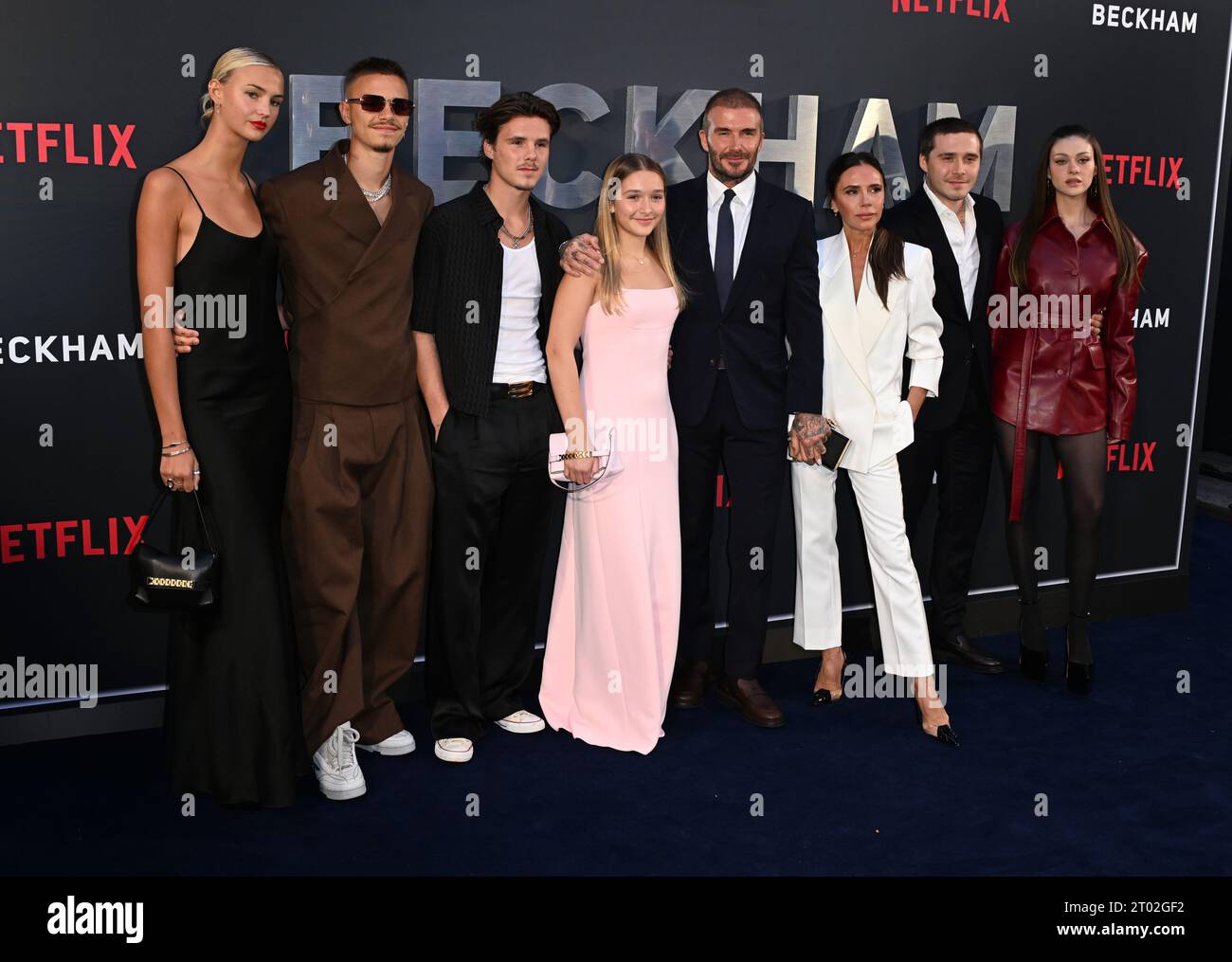 London, UK. October 3rd, 2023. Mia Regan, Romeo Beckham, Cruz Beckham ...