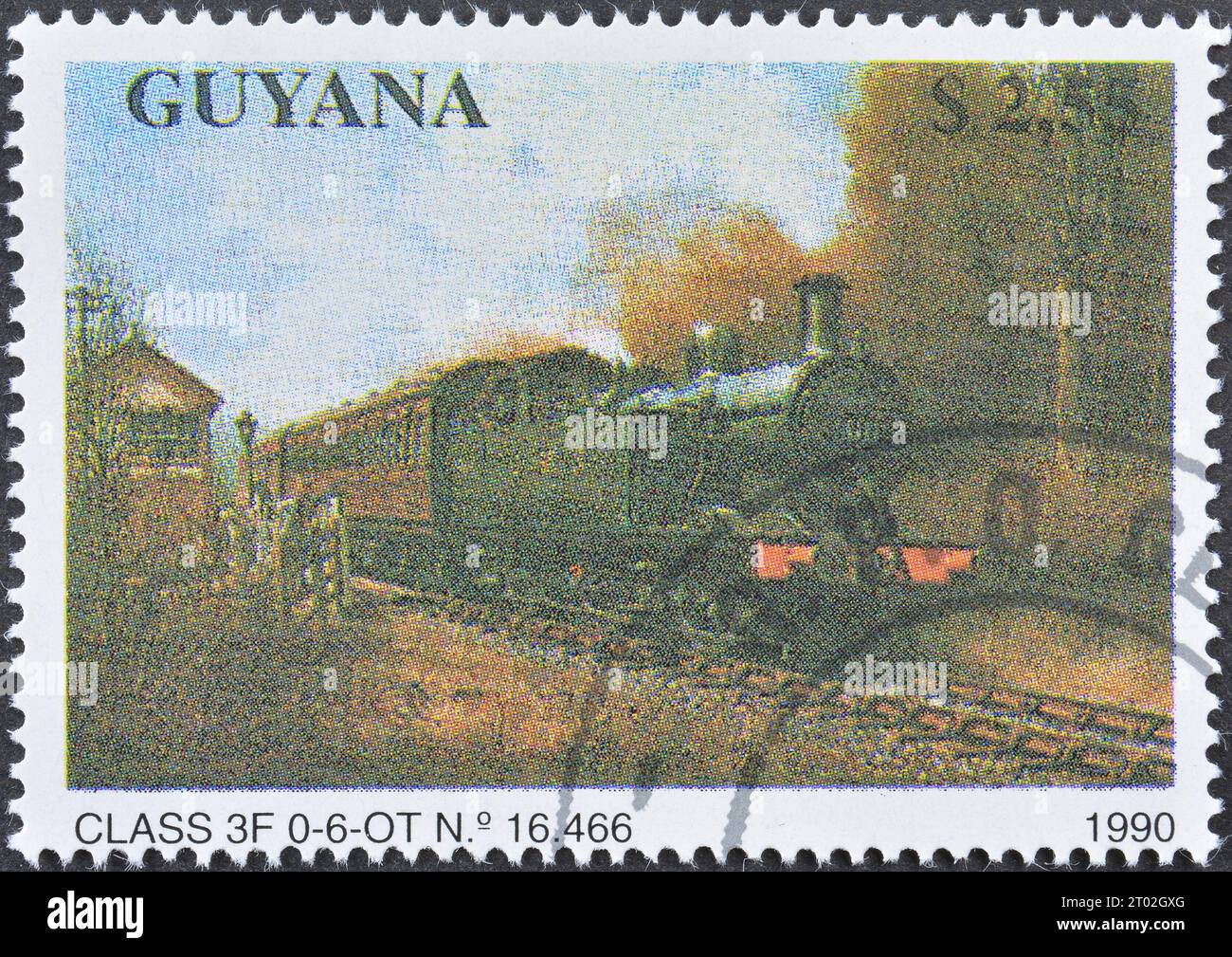 Cancelled postage stamp printed by Guyana, that shows Class 3F ...