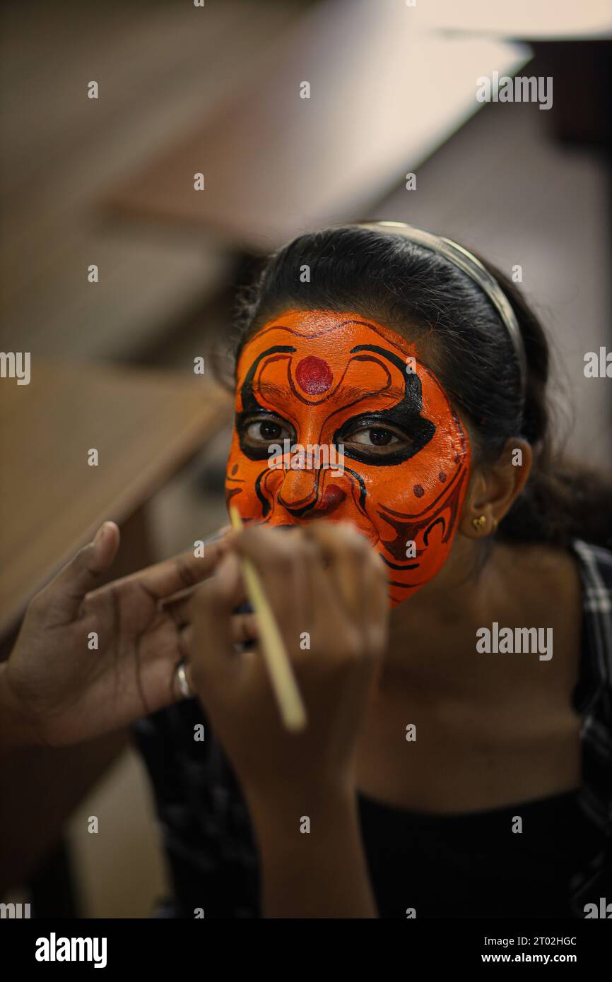 Theyyam face painting hi-res stock photography and images - Alamy