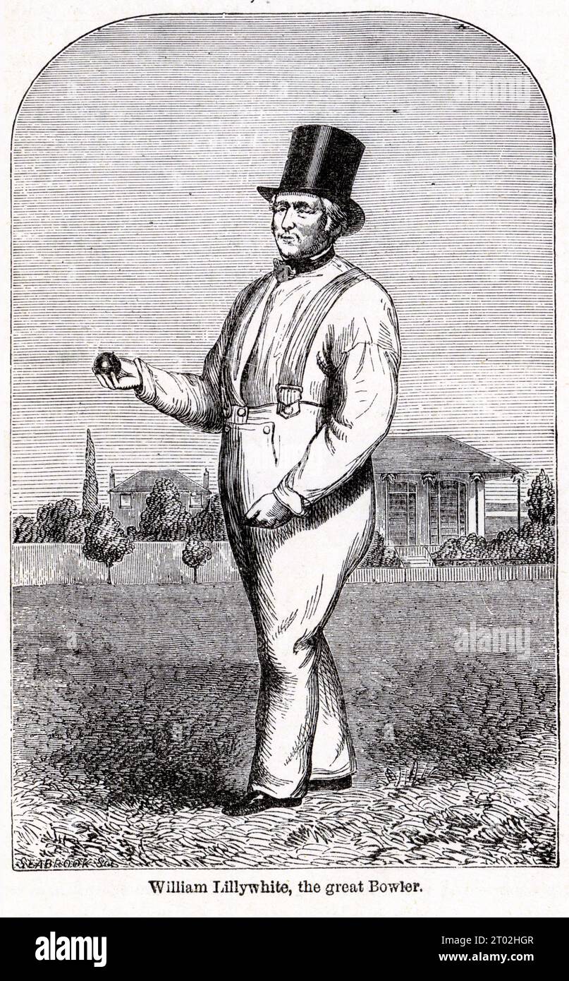 Portrait of William Lillywhite, the great bowler, circa 1880 Stock ...