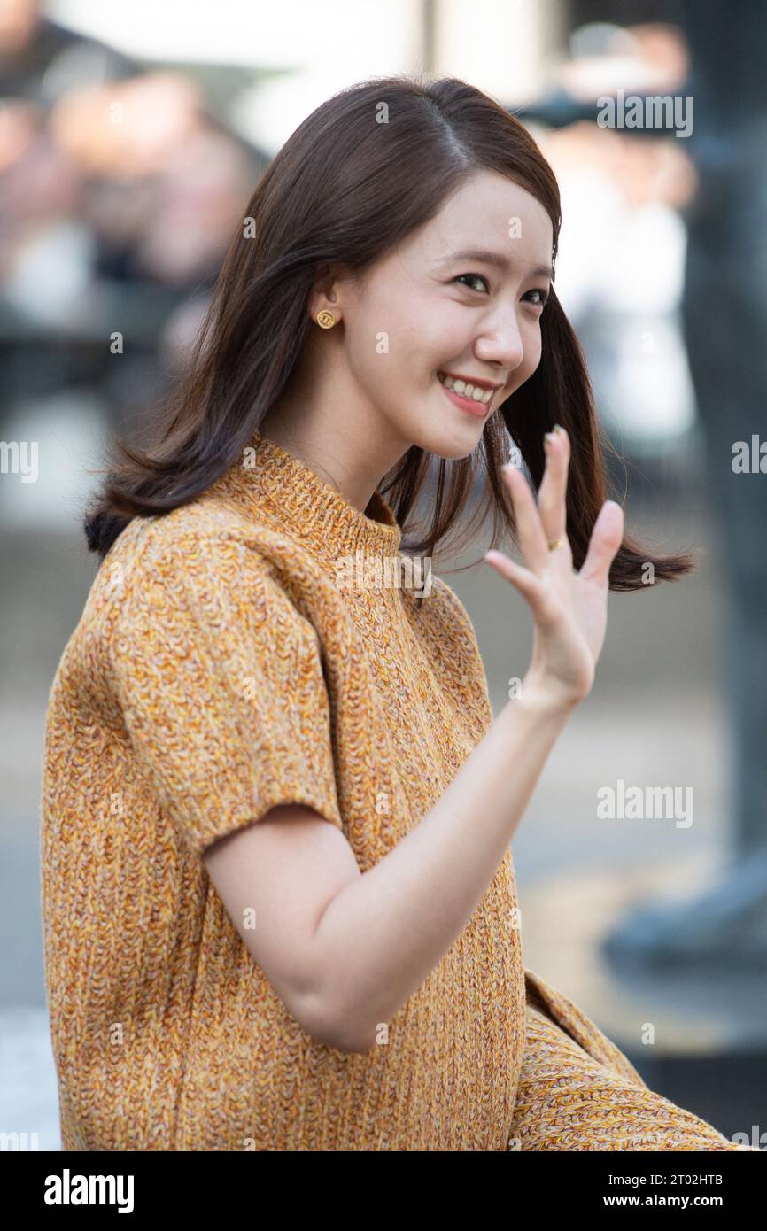 Paris, France. 03rd Oct, 2023. YoonA attending the Miu Miu Womenswear ...