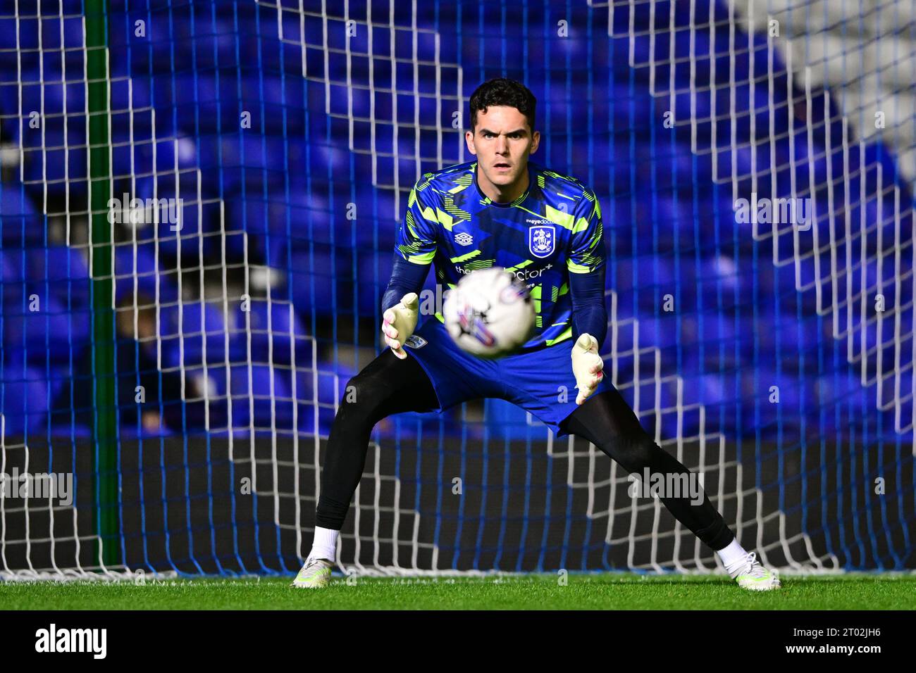 Lee Nicholls #1 of Huddersfield Town during the pre match warm up for ...