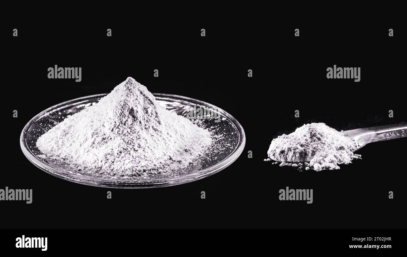 cellulose powder, isolated, copyspace, white powder, industrial ...