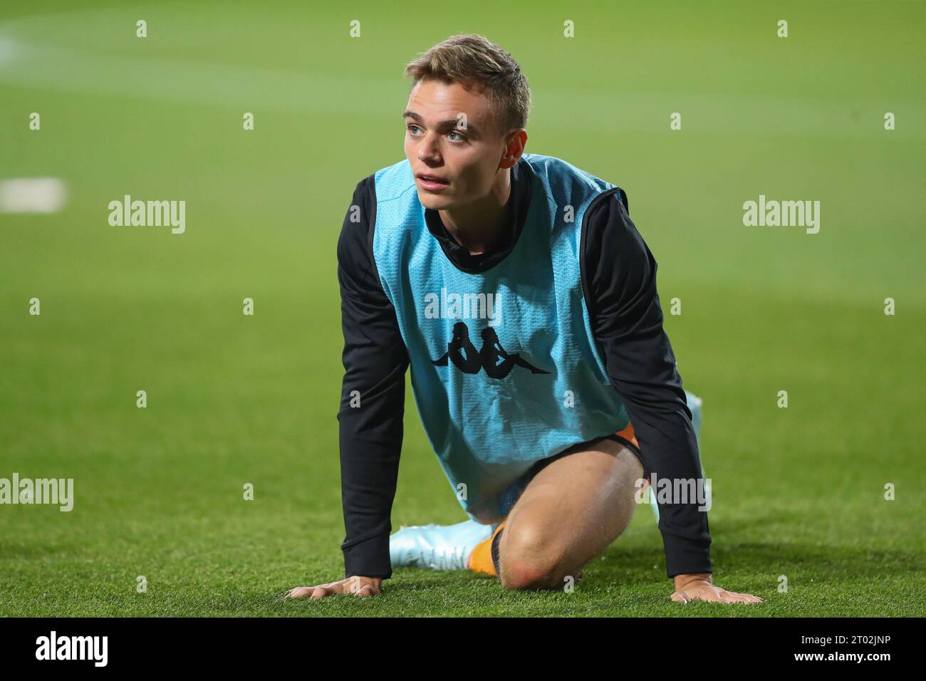 Scott Twine #30 of Hull City during the pre-game warm up ahead of the ...