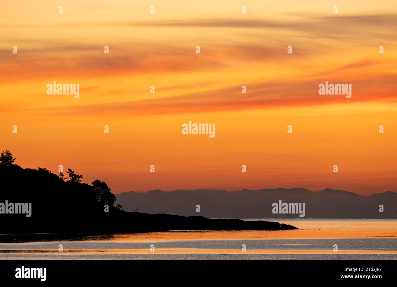 Albert Head at sunrise seen from Tower Point in Witty's Lagoon Regional ...