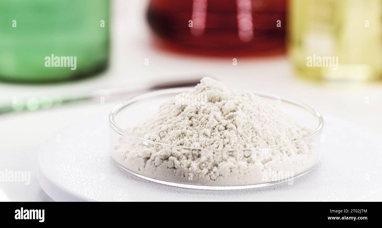 cellulose powder, isolated, copyspace, white powder, industrial ...