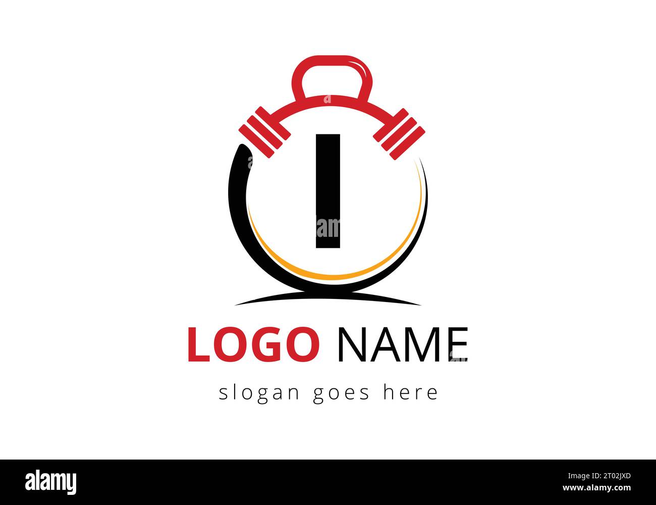 Letter I Logo With barbell. Fitness Gym logo. Lifting vector logo ...