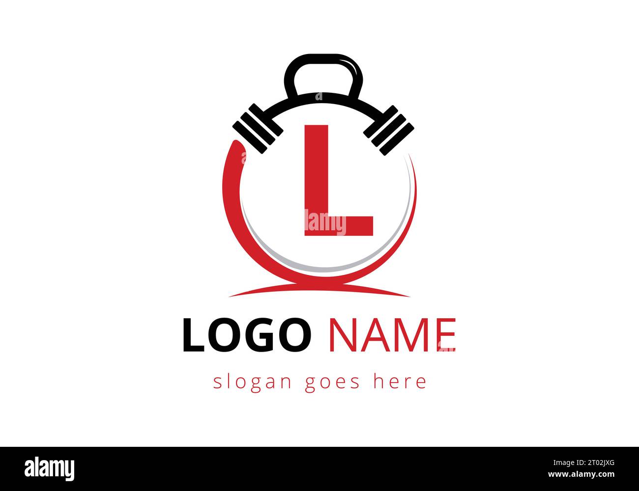 Letter L Logo With barbell. Fitness Gym logo. Lifting vector logo ...