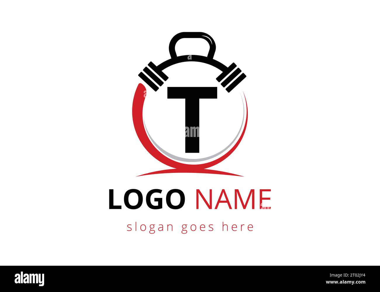 Letter T Logo With barbell. Fitness Gym logo. Lifting vector logo ...