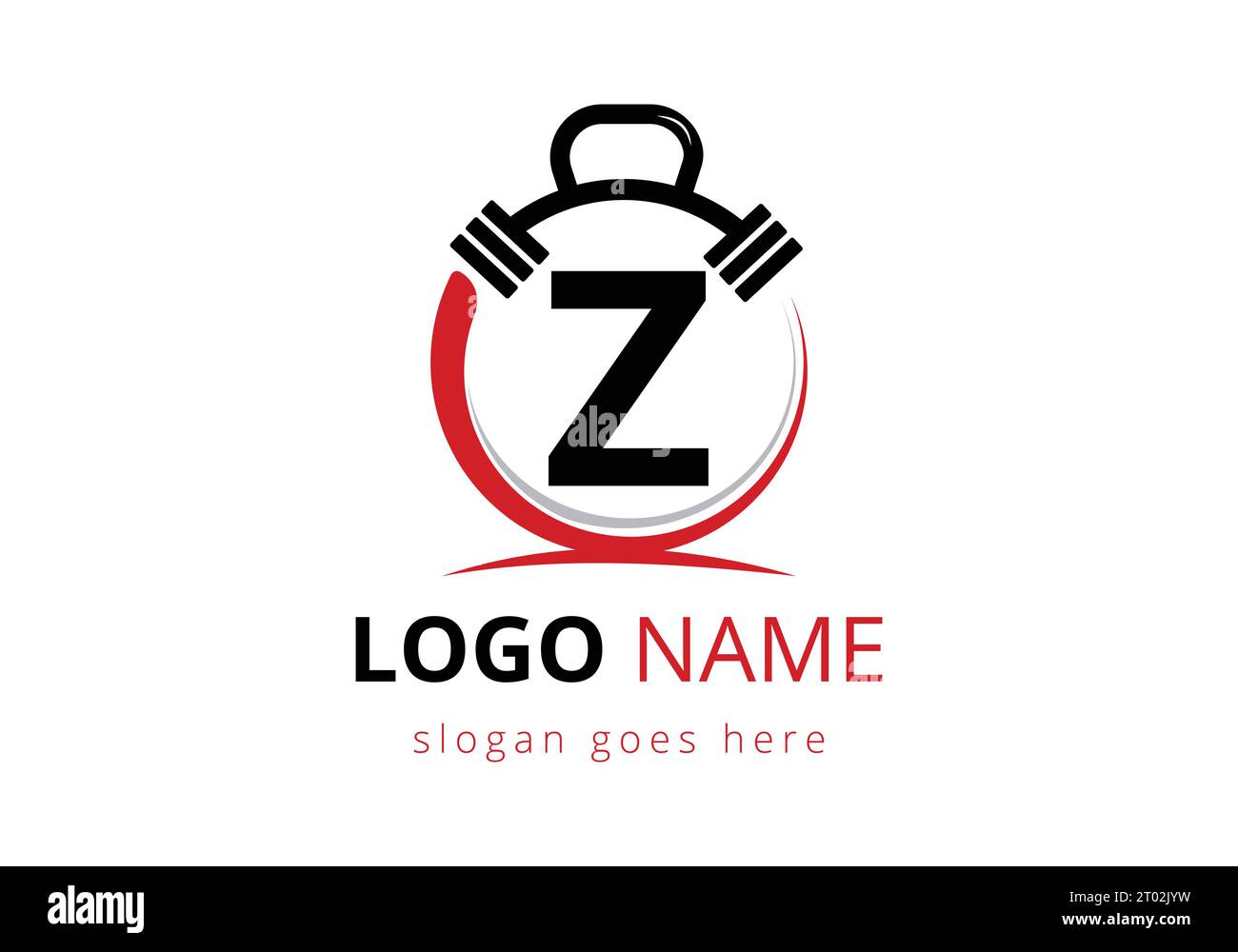 Letter Z Logo With barbell. Fitness Gym logo. Lifting vector logo ...