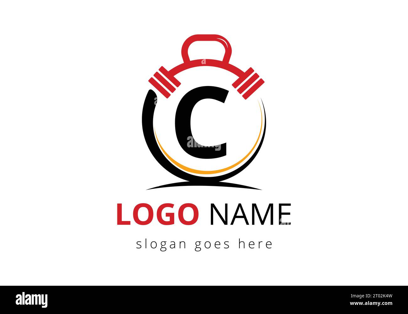 Letter C Logo With barbell. Fitness Gym logo. Lifting vector logo ...