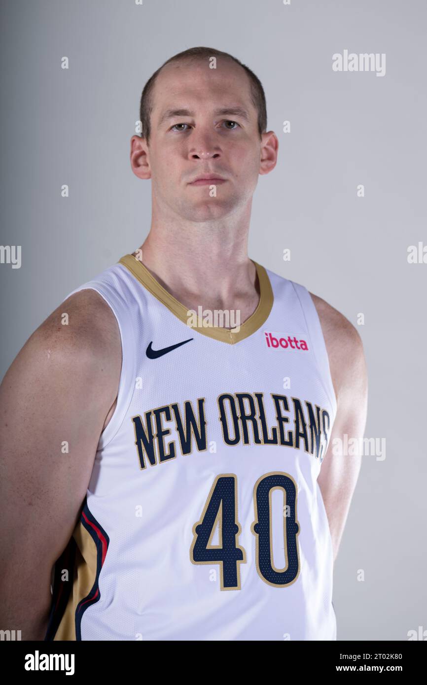 New Orleans Pelicans center Cody Zeller (40) poses for portraits during ...