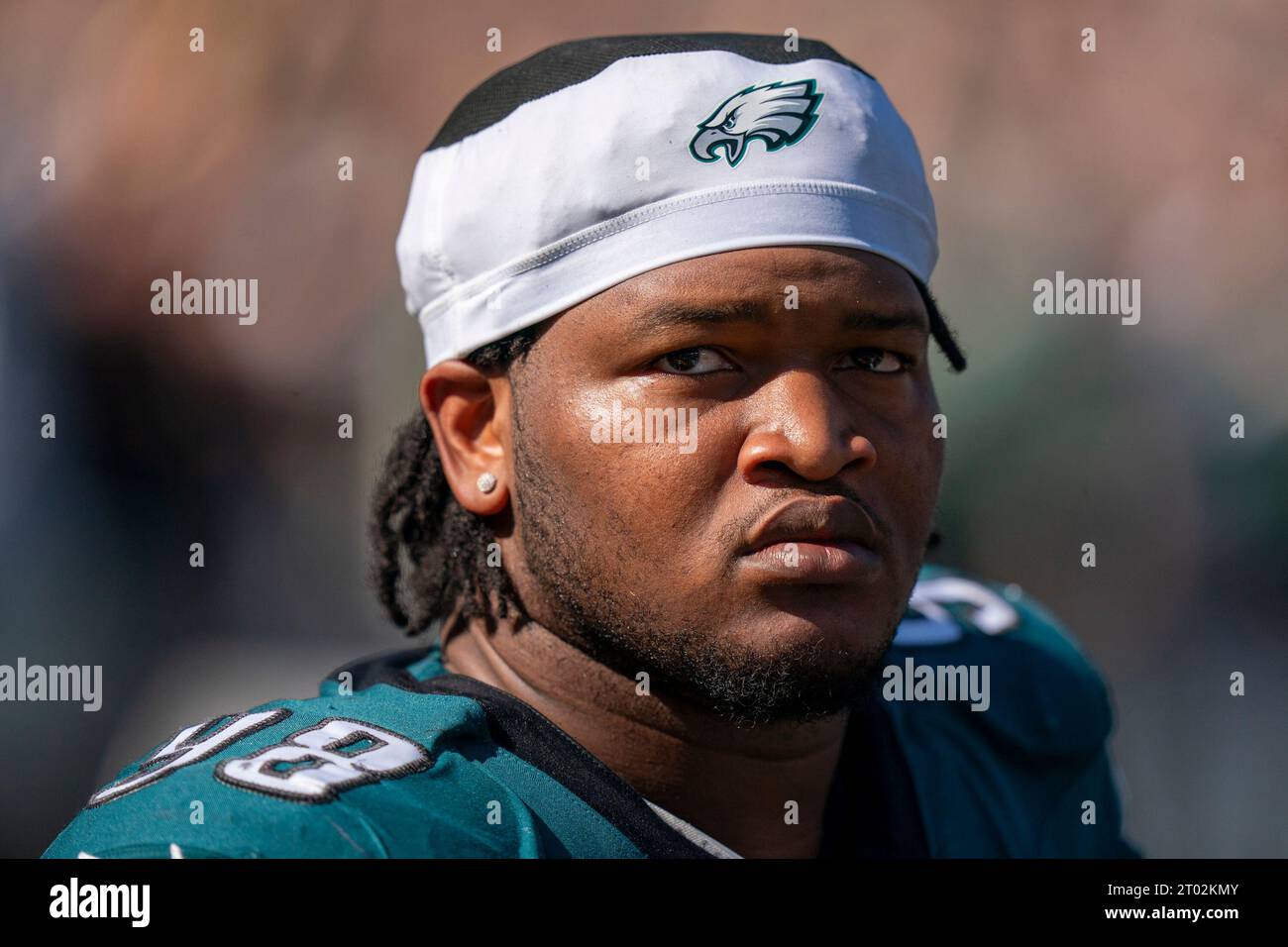 Philadelphia Eagles defensive tackle Jalen Carter (98) looks on during ...