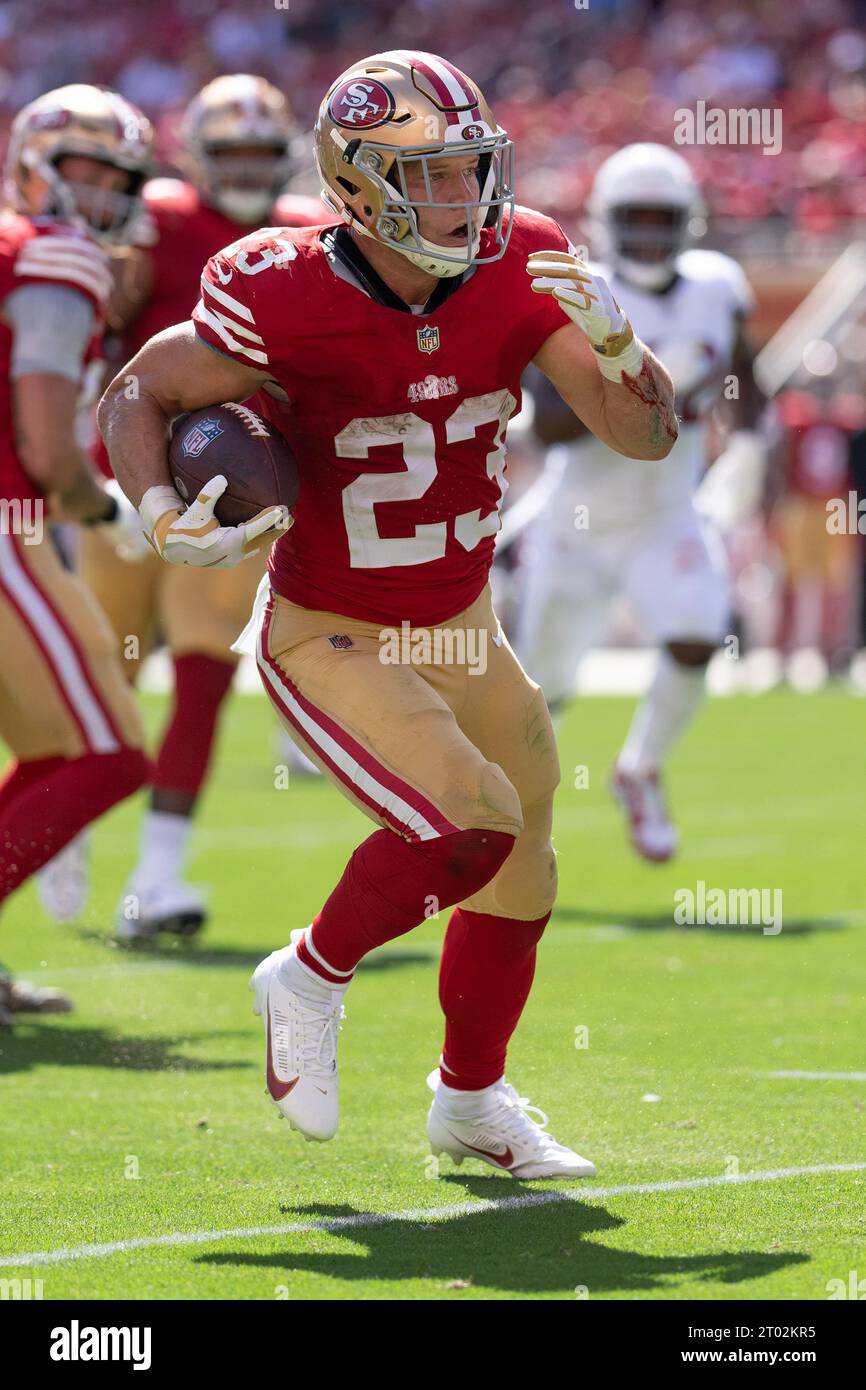 Oct 1, 2023; Santa Clara, CA, USA; San Francisco 49ers running back ...