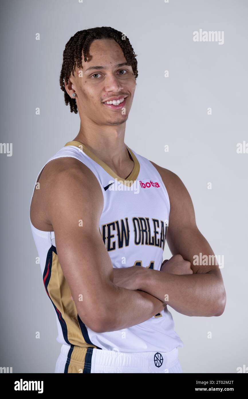 New Orleans Pelicans guard Dyson Daniels (11) poses for portraits ...