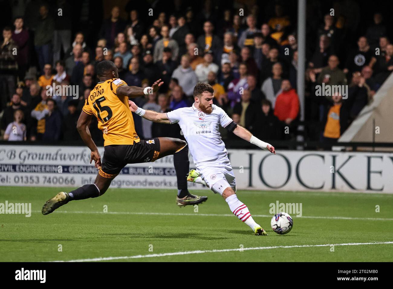 Nicky Cadden #7 of Barnsley scores to make it 0-1 during the Sky Bet ...
