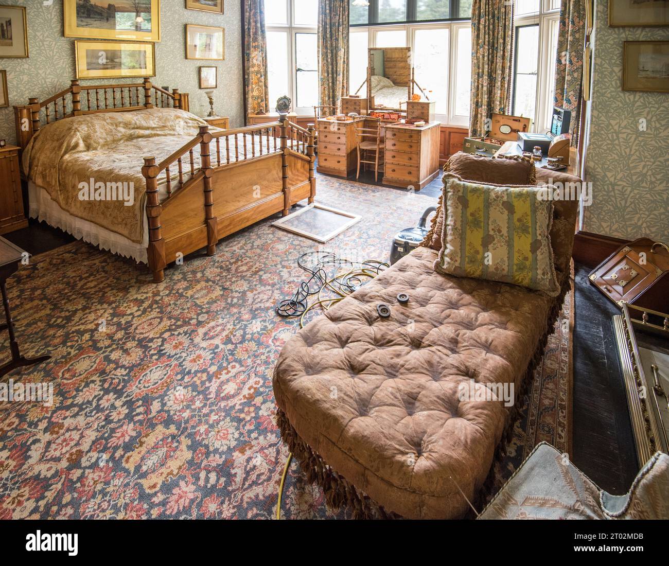 One of the many sumptuously furnished rooms at fabulous Cragside ...