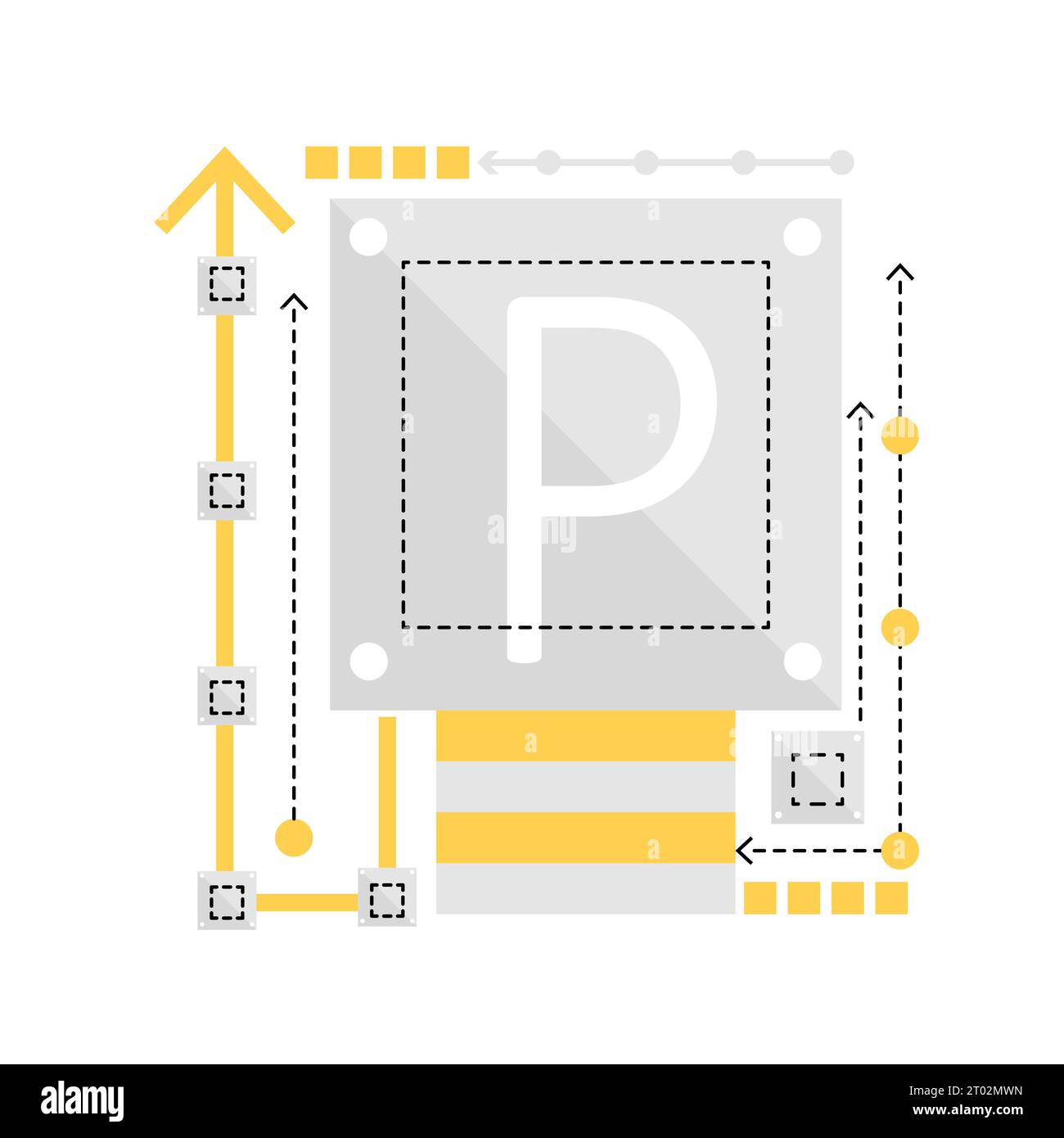 Parking smart city. Drivereless parking place, innovative tech parking ...