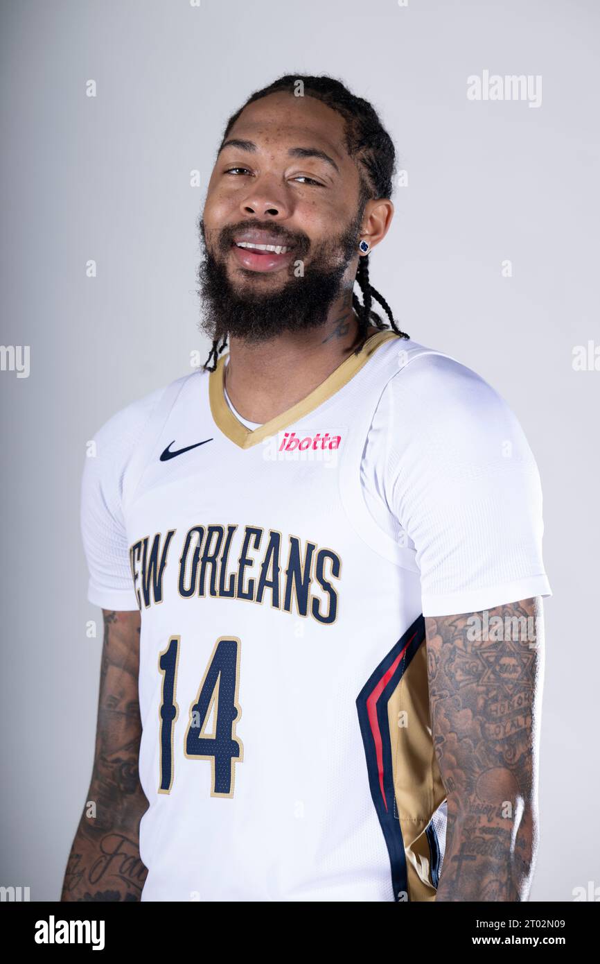 New Orleans Pelicans forward Brandon Ingram (14) poses for portraits ...