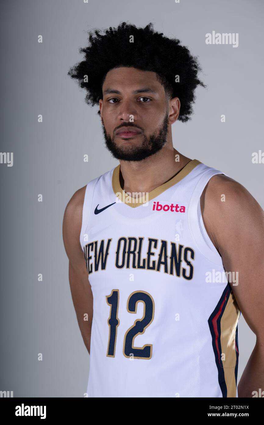 New Orleans Pelicans forward Kaiser Gates (12) poses for portraits ...