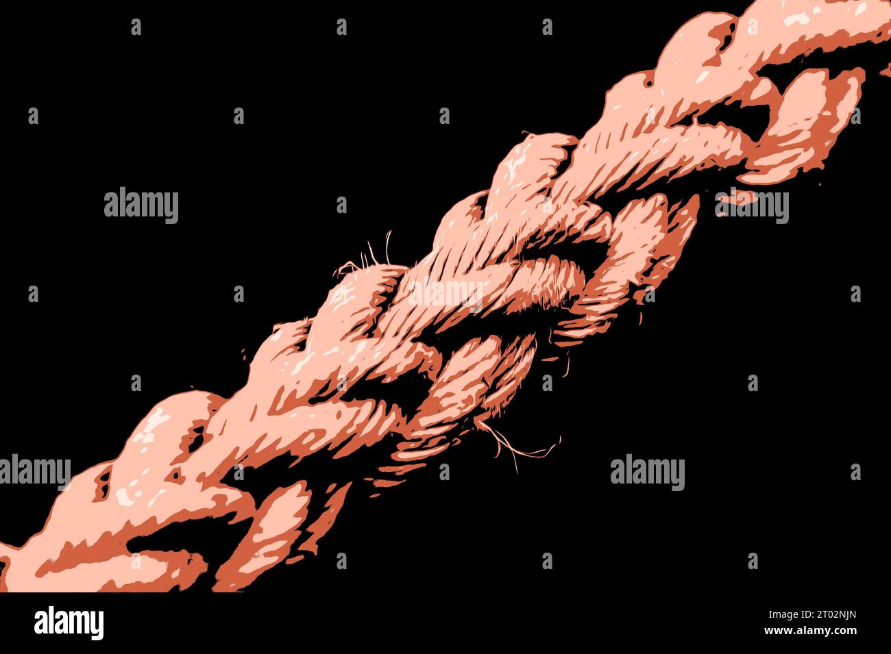 Red polypropylene braided rope Stock Photo - Alamy