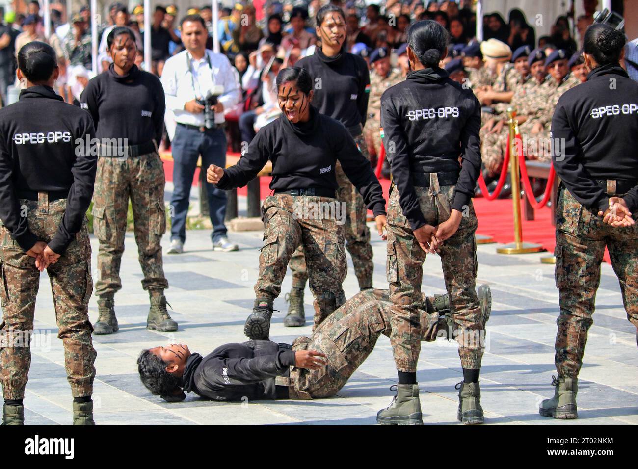 October 03, 2023, Srinagar Kashmir, India : Women commandos of the ...