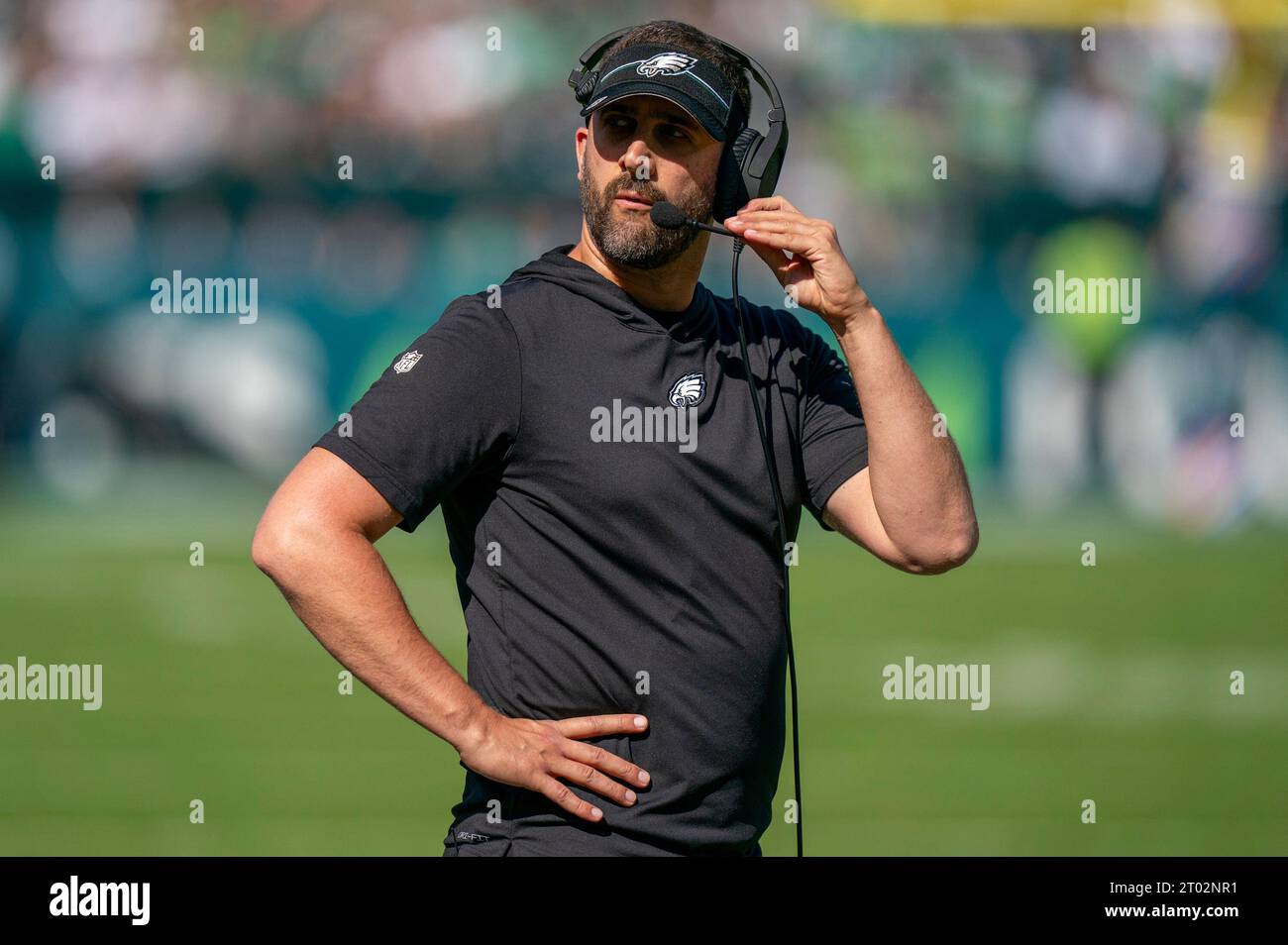 Philadelphia Eagles head coach Nick Sirianni looks on during the NFL ...